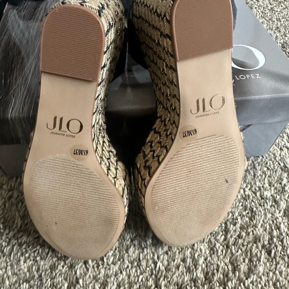 Jennifer Lopez | Shoes | Nwb Jlo Meenk Black Espadrille Wedge Sandle ...